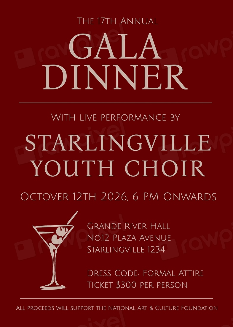 Gala dinner template | Free Photo - rawpixel