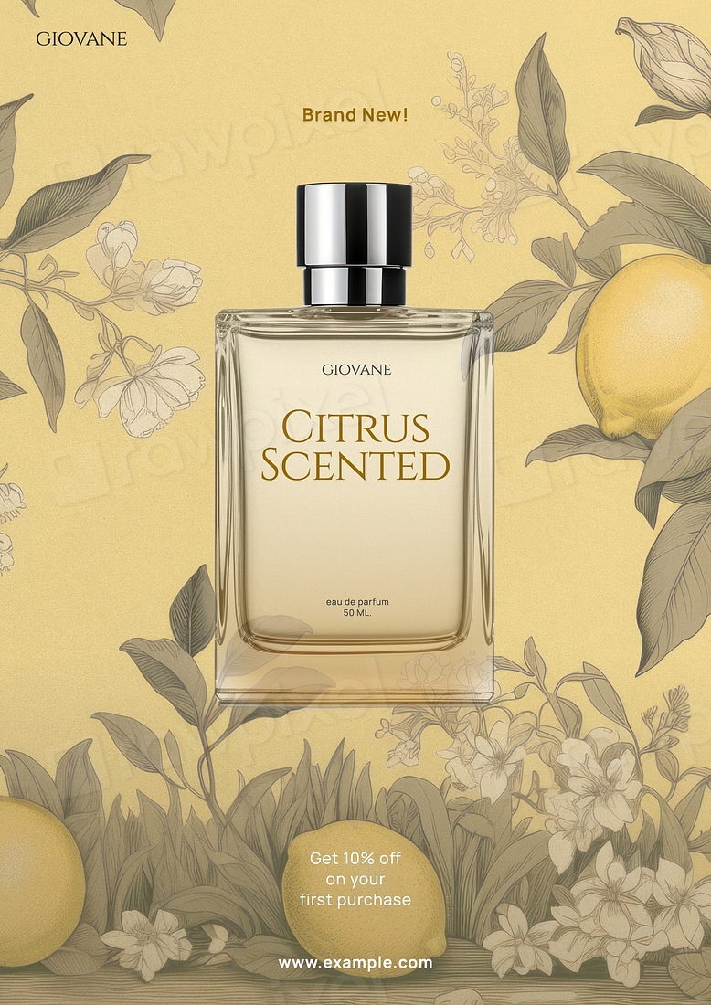 Citrus scented poster template | Free Photo - rawpixel