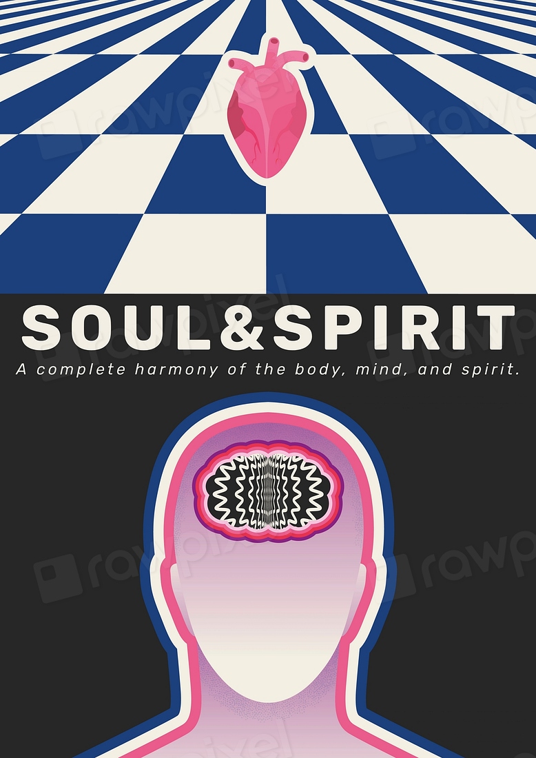 Soul & spirit poster template, | Free Photo - rawpixel