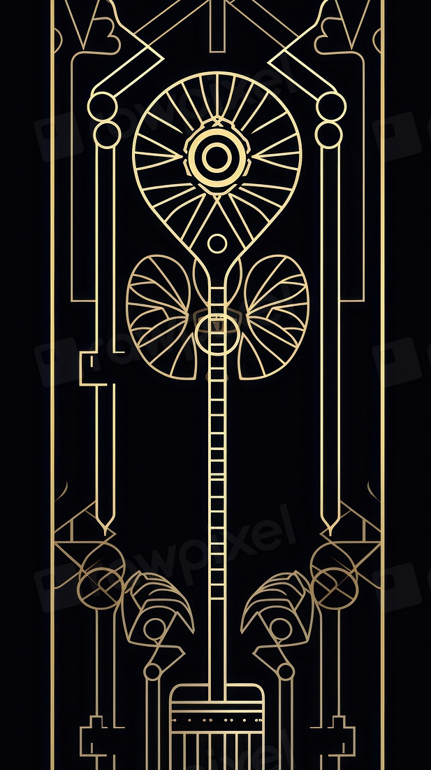 Art deco key wallpaper diagram | Free Photo Illustration - rawpixel