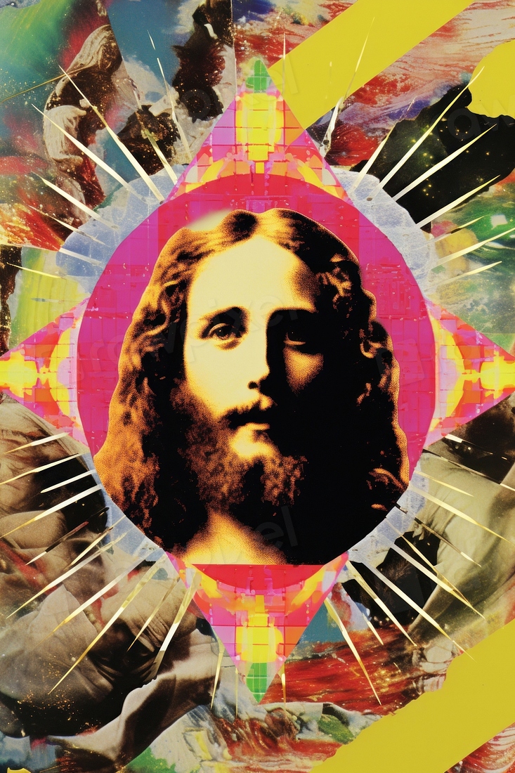 Jesus collage art advertisement. | Free Photo Illustration - rawpixel