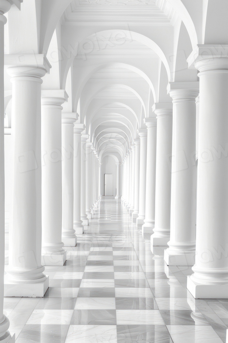 Hallway Catholic Church pillars architecture | Free Photo - rawpixel