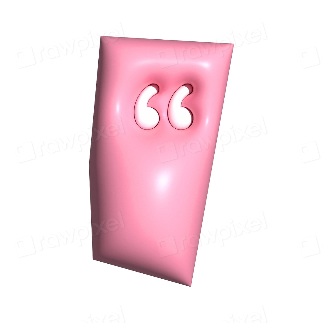 Quotation mark sing 3D alphabets | Free Photo Illustration - rawpixel