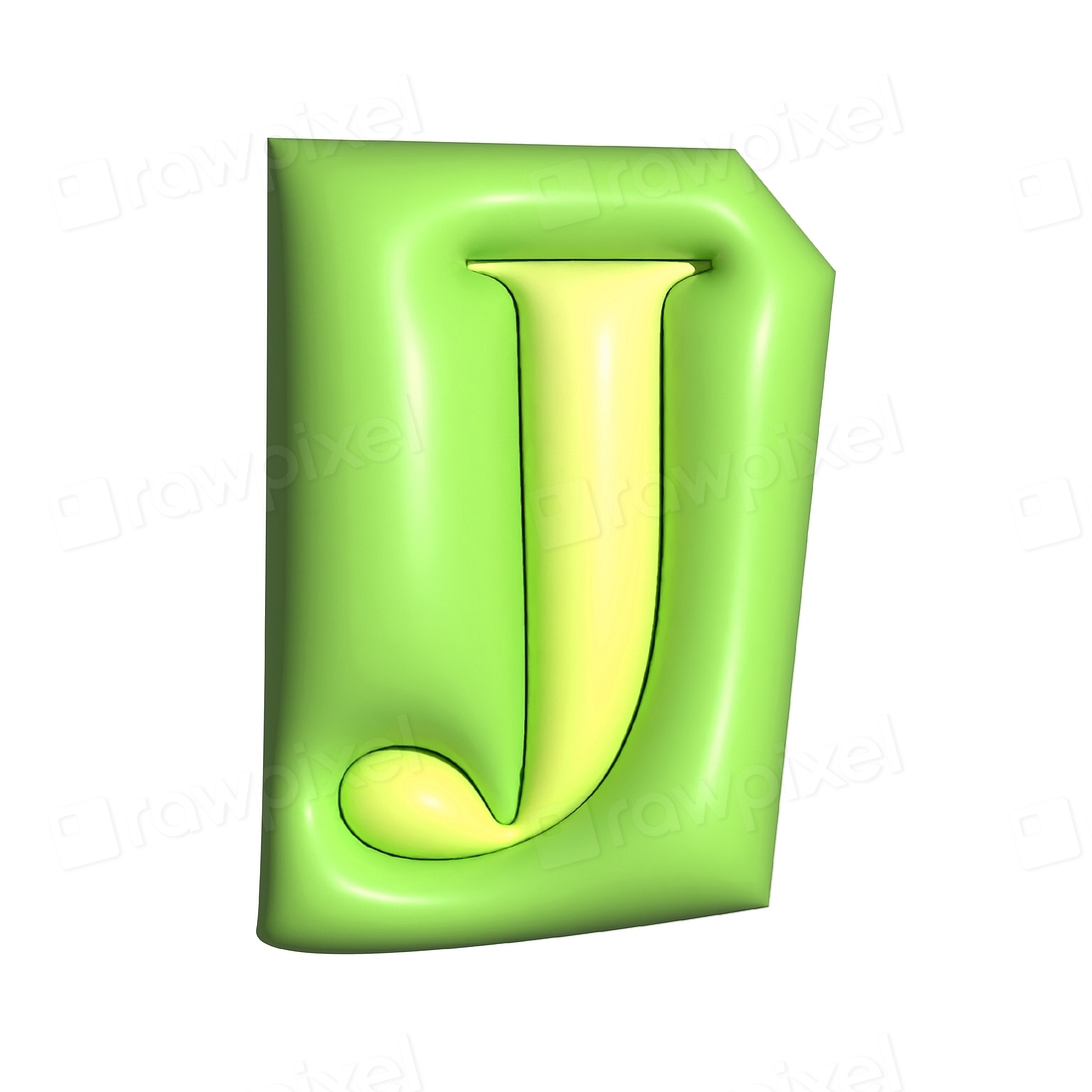 Letter J 3D alphabets illustration | Free Photo Illustration - rawpixel