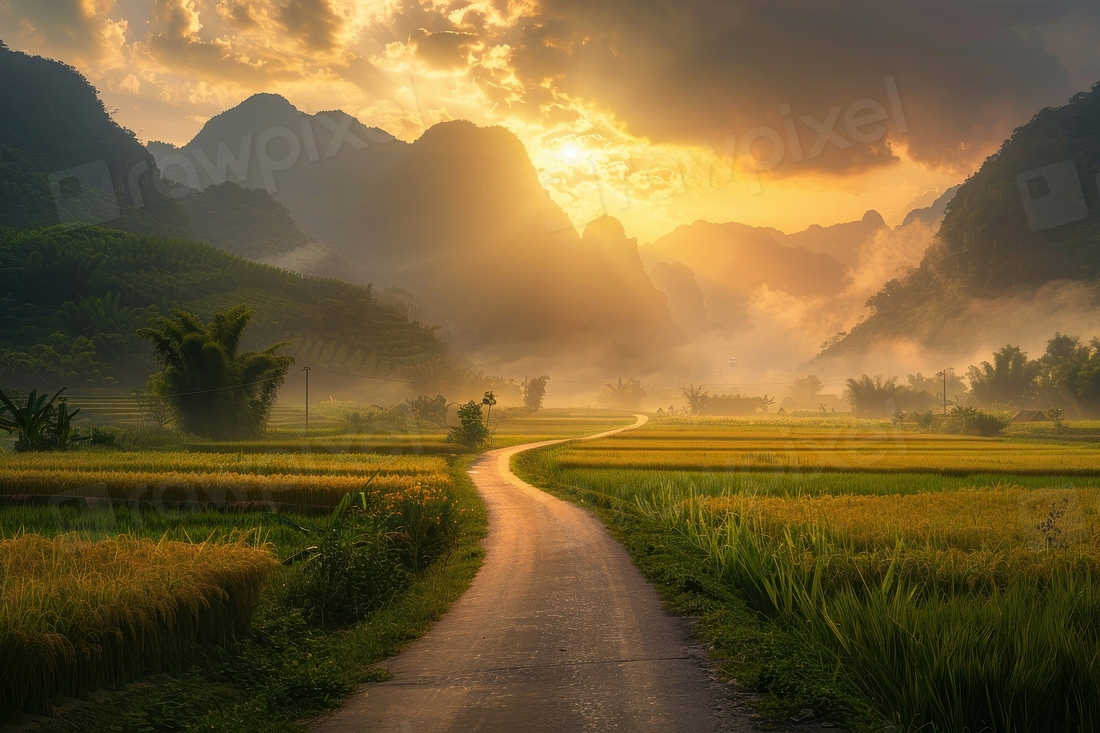 Vietnam landscape countryside vegetation. | Free Photo - rawpixel