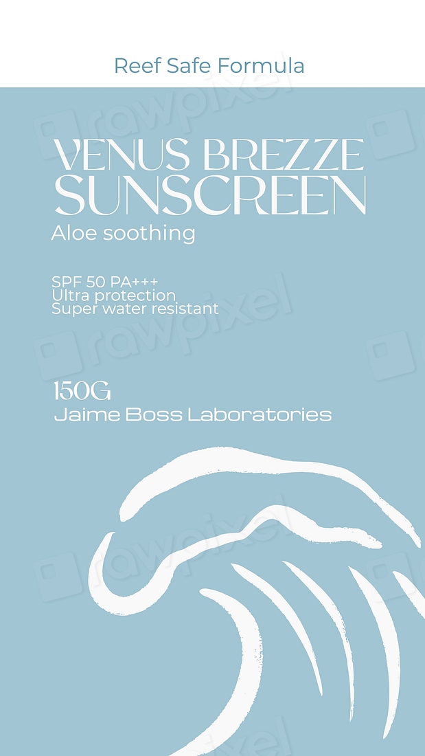 Sunscreen label template | Free Photo - rawpixel