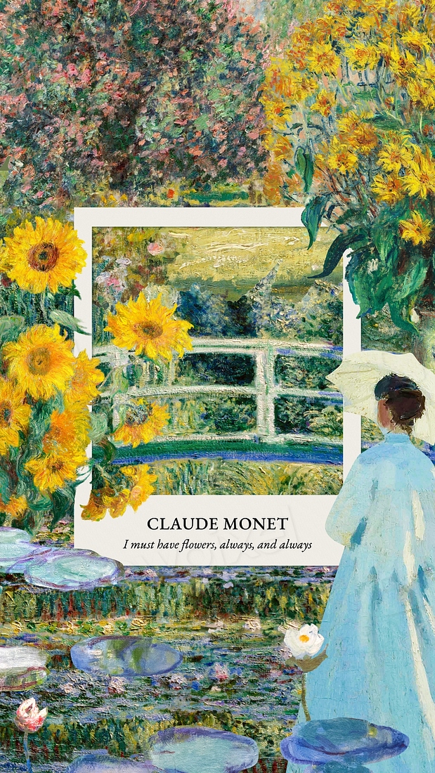 Monet quote Instagram story template | Free Photo - rawpixel