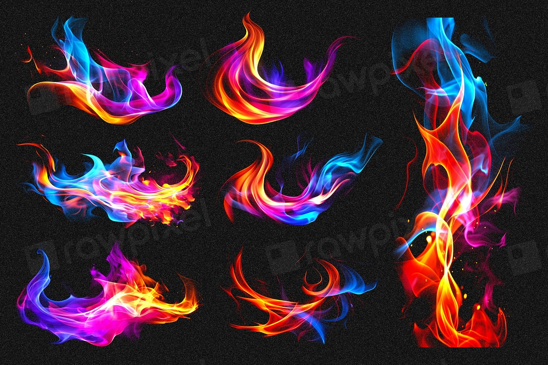 Fire effect isolated image set | Premium Photo - rawpixel