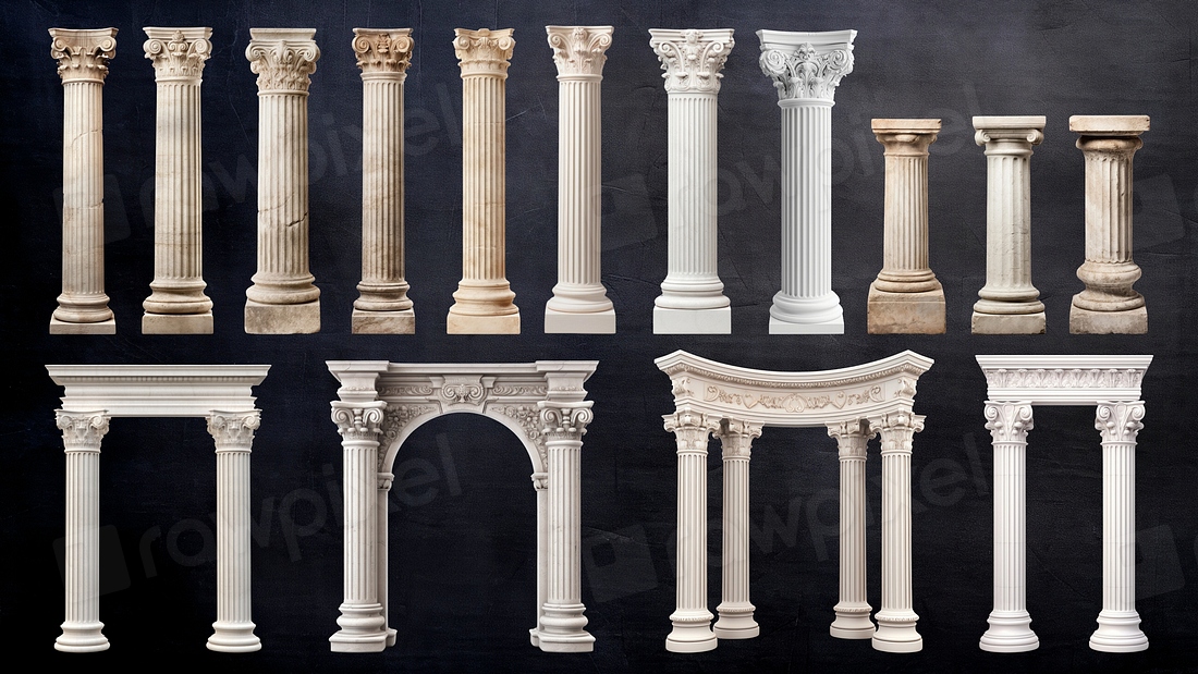 Column architecture element set | Premium Photo - rawpixel