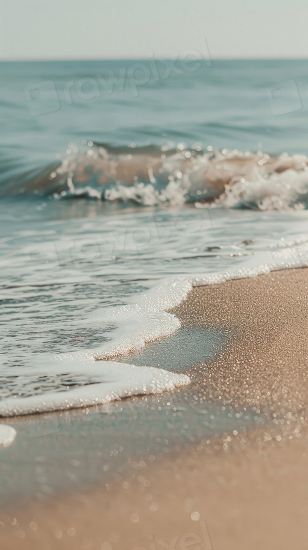 Beach wallpaper shoreline outdoors horizon | Free Photo - rawpixel
