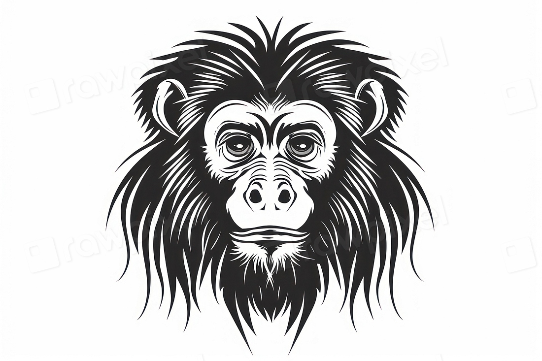 Capuchin monkey illustrated wildlife drawing. | Free Photo Illustration ...