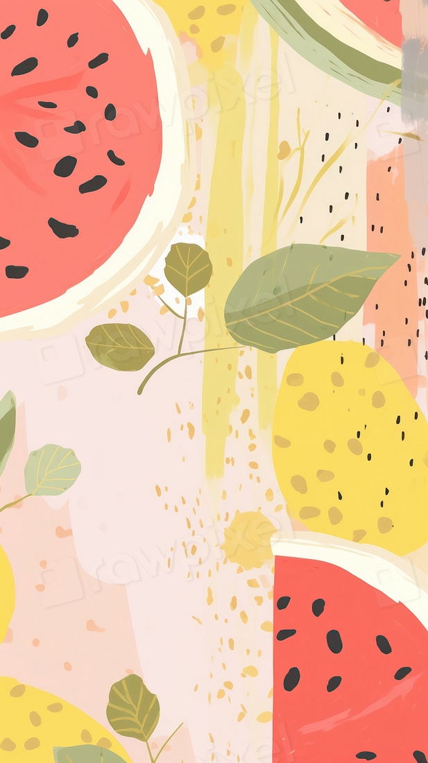 Cute anime summer melon art | Free Photo Illustration - rawpixel