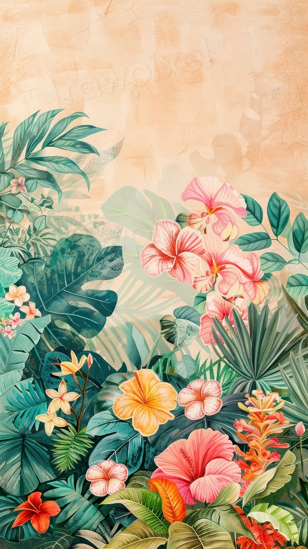 Flower vegetation graphics hibiscus | Free Photo Illustration - rawpixel