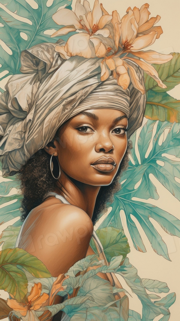 Wallpaper african woman drawing sketch | Free Photo Illustration - rawpixel