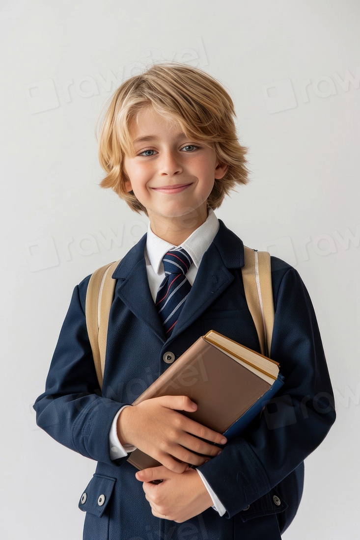 Smiling schoolboy holding books | Premium Photo - rawpixel