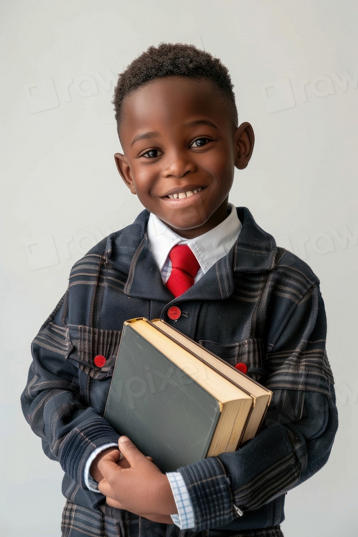 Smiling boy holding books | Free Photo - rawpixel