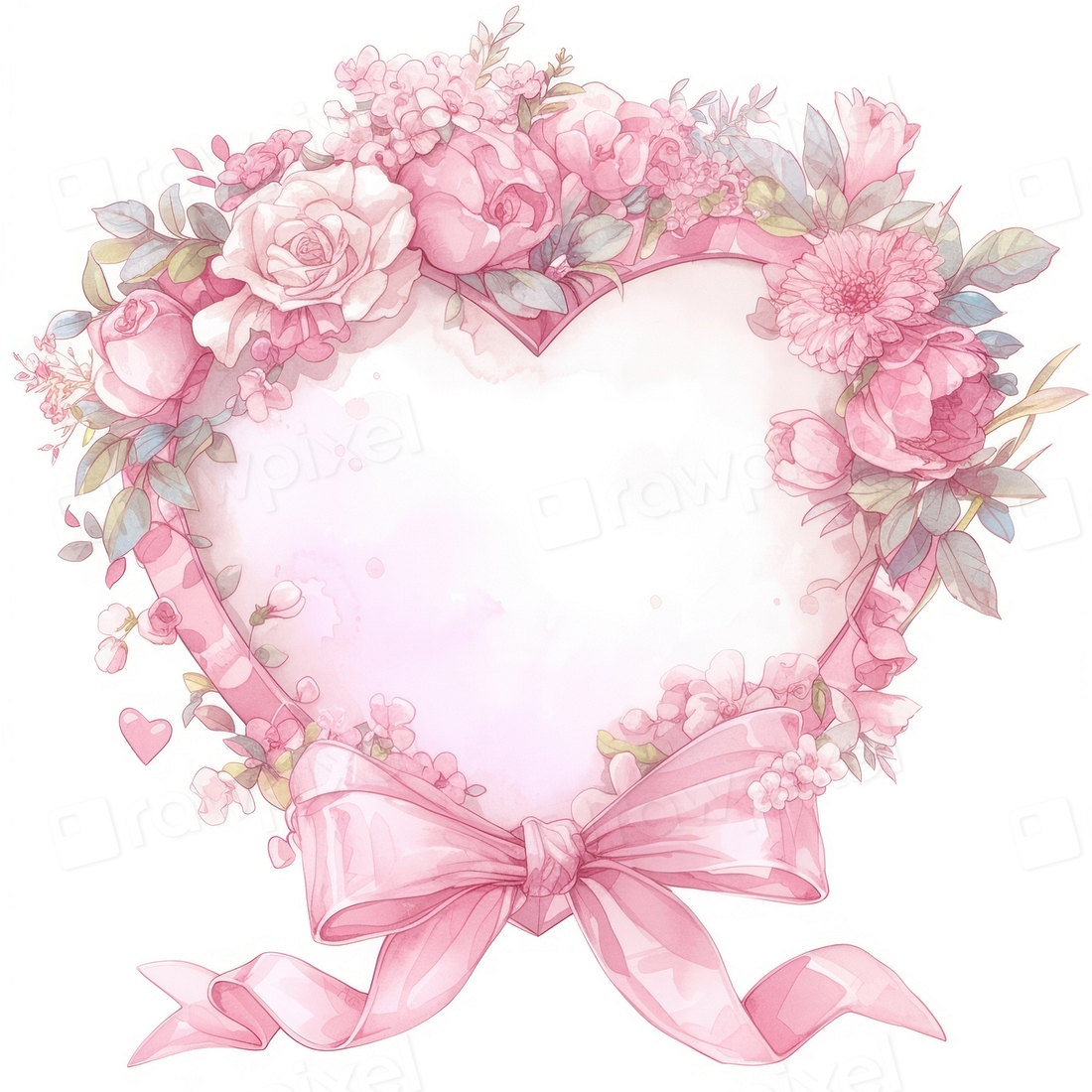 Romantic floral heart frame | Premium Photo Illustration - rawpixel