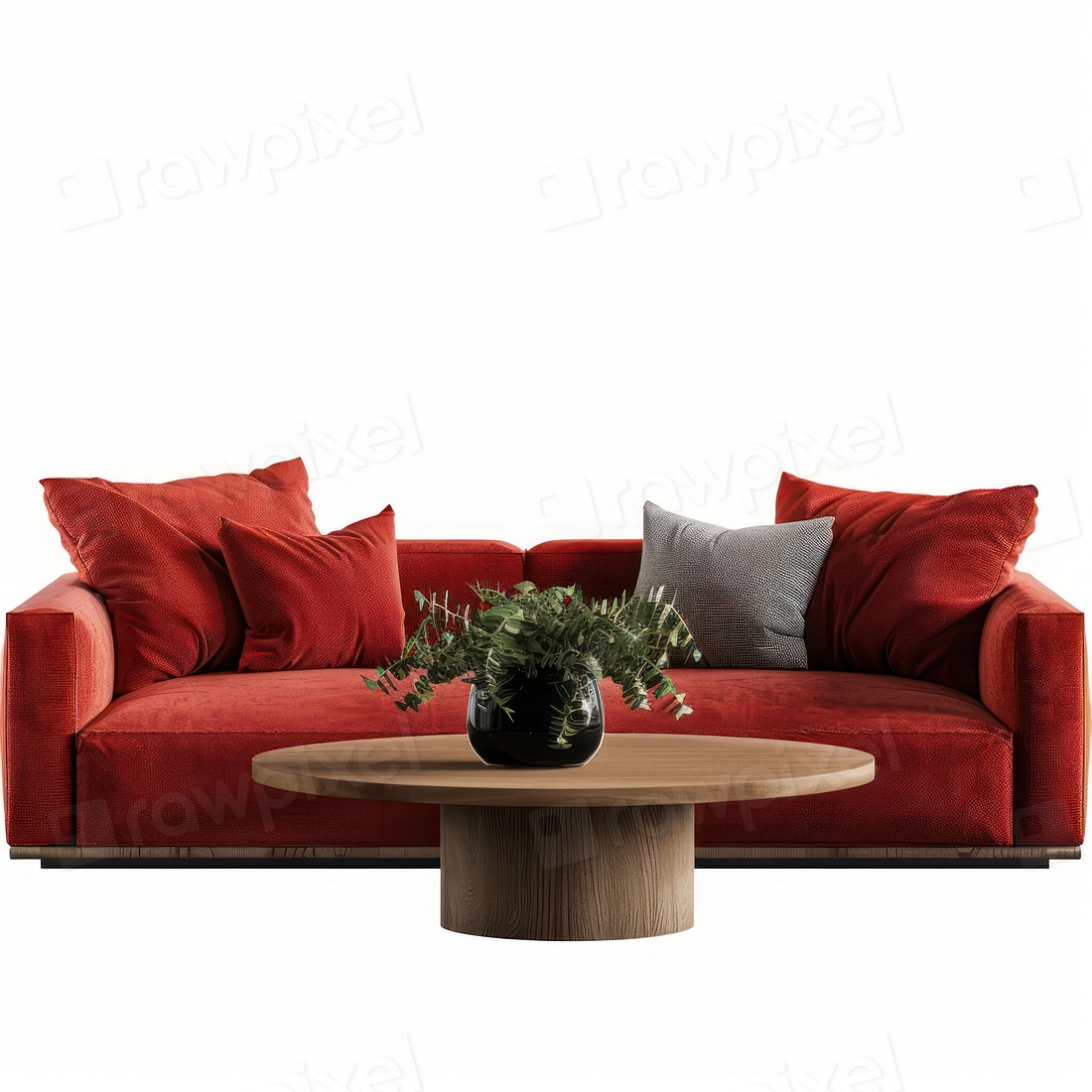 Modern red sofa with table | Free Photo - rawpixel