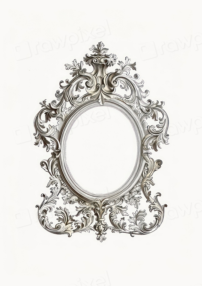 Elegant vintage ornate mirror frame | Premium Photo Illustration - rawpixel