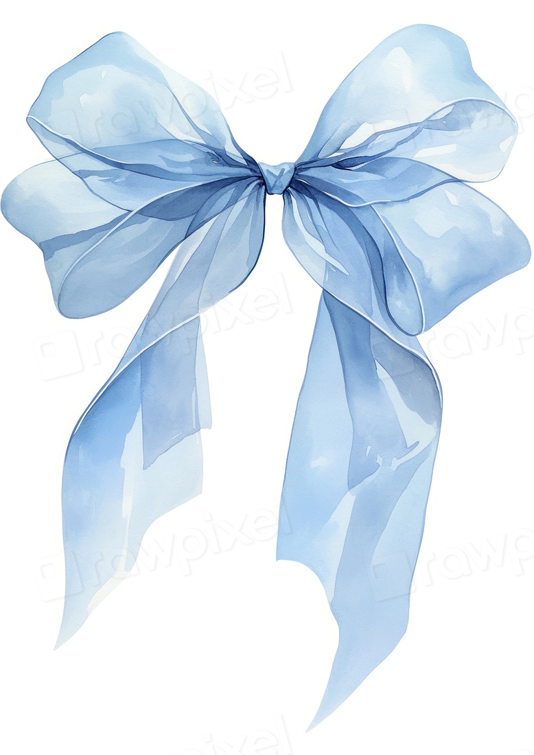 Elegant blue watercolor ribbon illustration | Free Photo Illustration ...