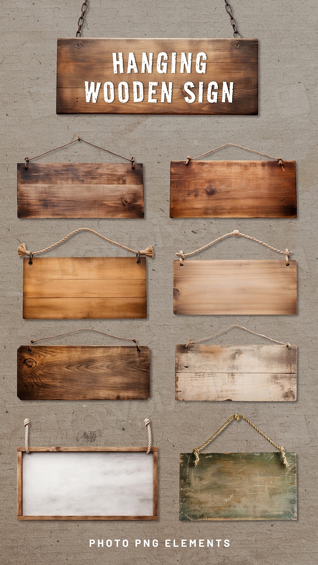 Wooden hanging sign design element | Free Photo - rawpixel