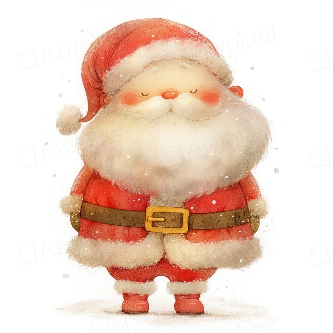 Illustration winter santa white. | Free Photo Illustration - rawpixel