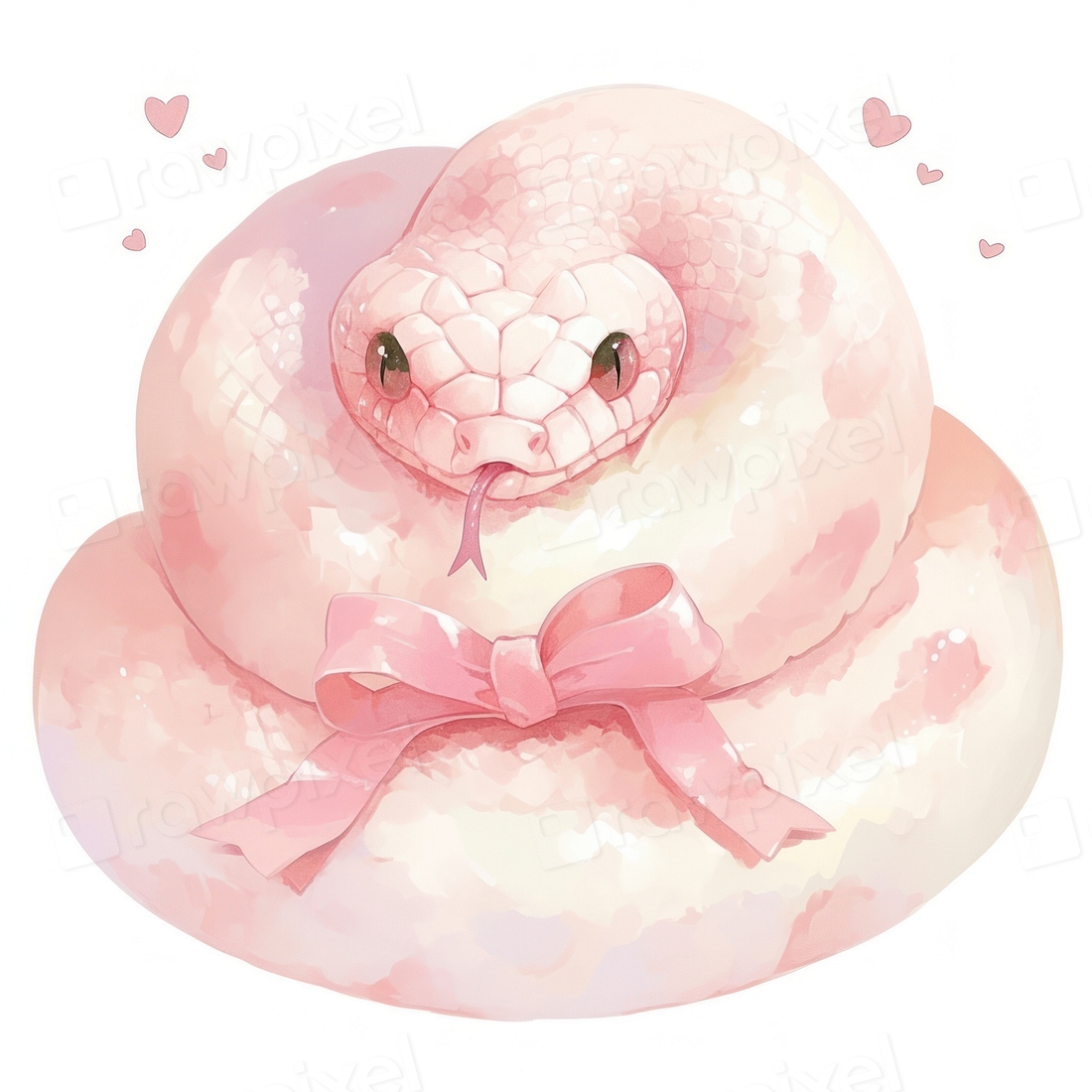 Coquette snake illustration animal pastel. | Free Photo Illustration ...