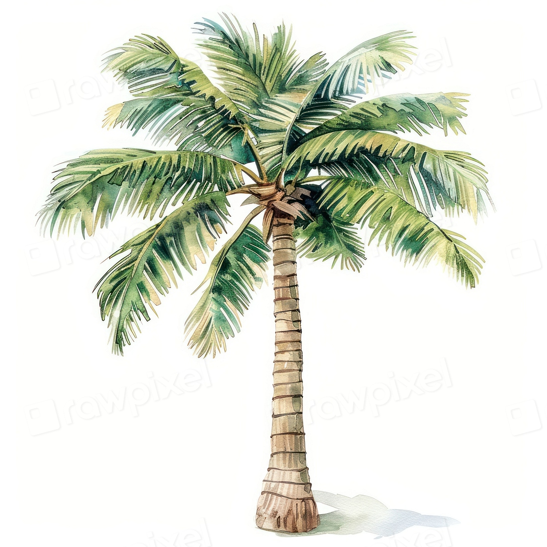An isolated coconut tree illustration | Free Photo Illustration - rawpixel
