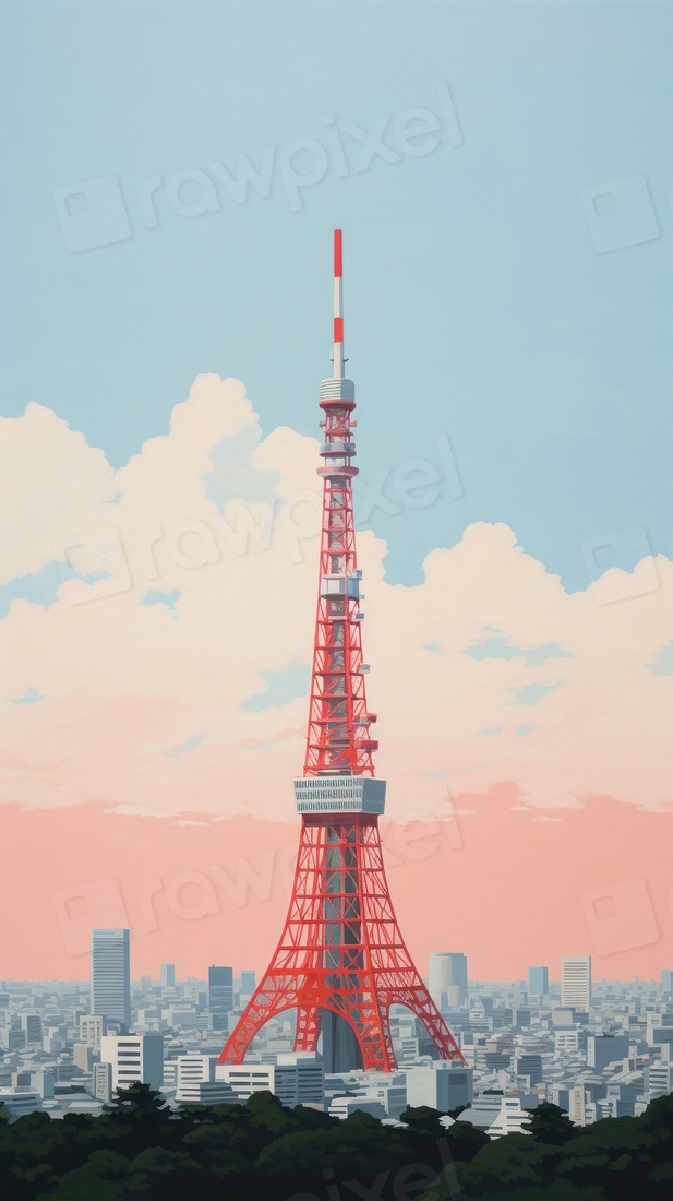 Tokyo tower architecture building landmark. | Premium Photo ...