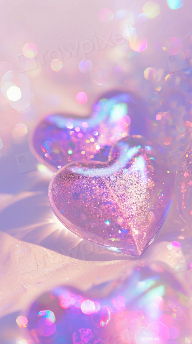 Heart shapes glitter transparent backgrounds. | Premium Photo - rawpixel