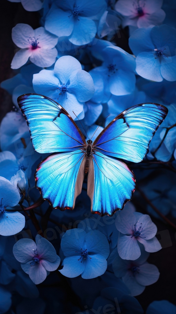 Blue Morpho Butterfly butterfly nature | Premium Photo - rawpixel