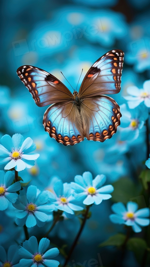 Blue Morpho Butterfly butterfly nature | Free Photo - rawpixel