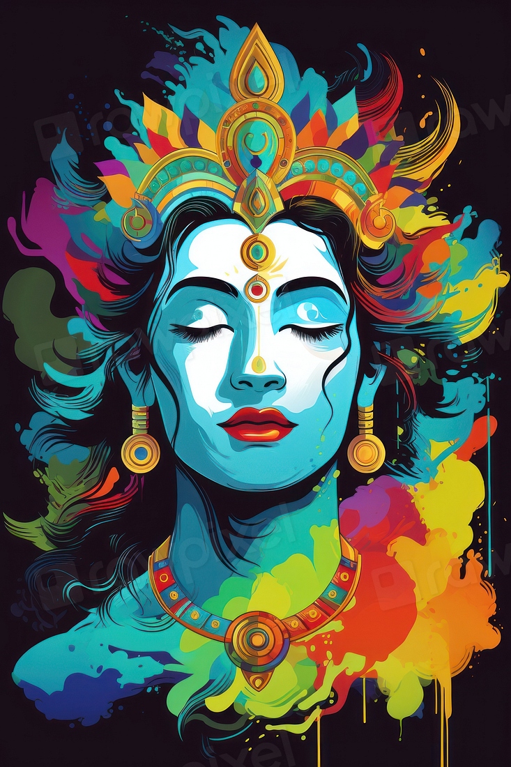 Hinduism indian god Krishna art | Free Photo Illustration - rawpixel