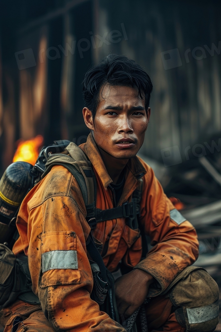 Thai man firefighter adult homelessness | Premium Photo - rawpixel