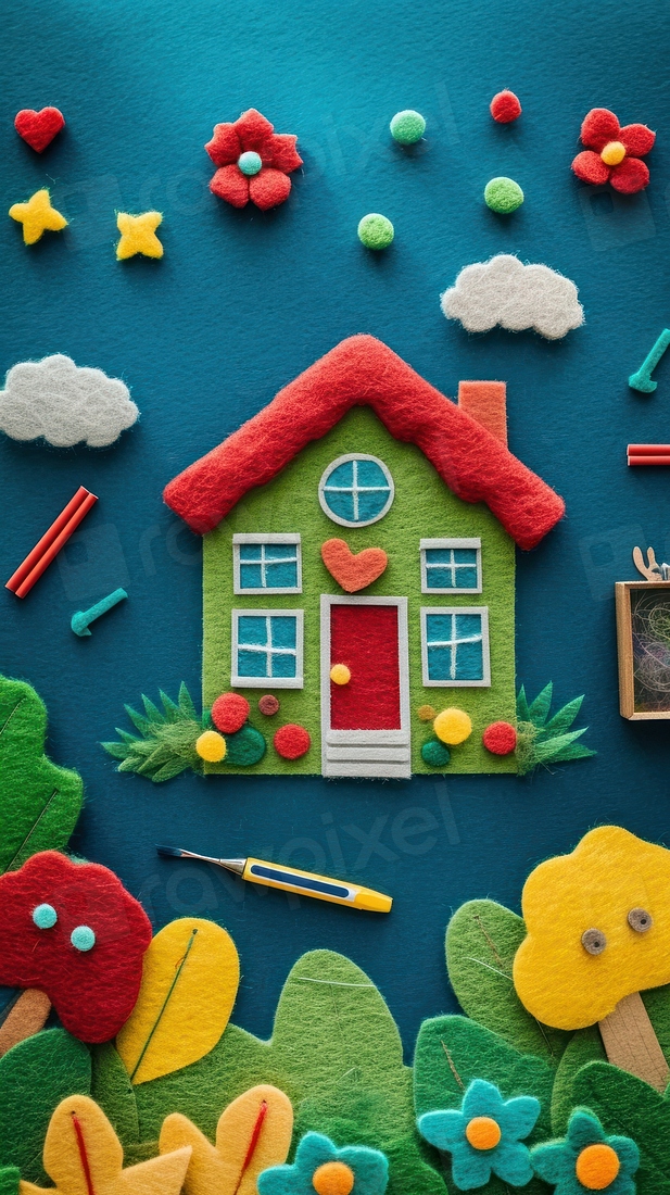 Wallpaper felt school art backgrounds | Free Photo - rawpixel