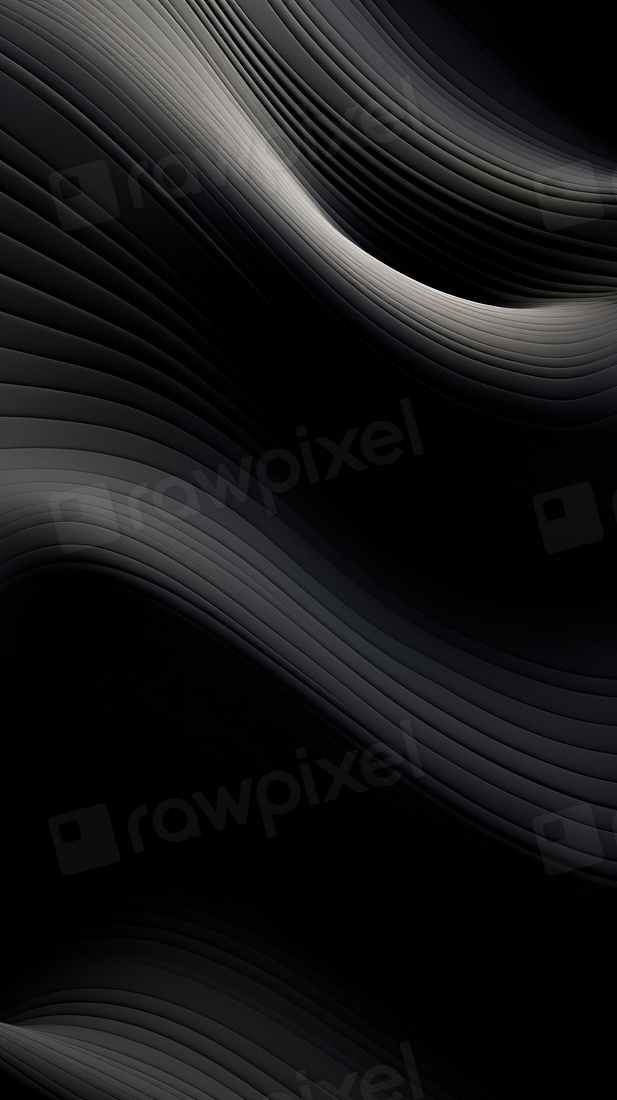 Wave texture abstract wallpaper black | Free Photo Illustration - rawpixel