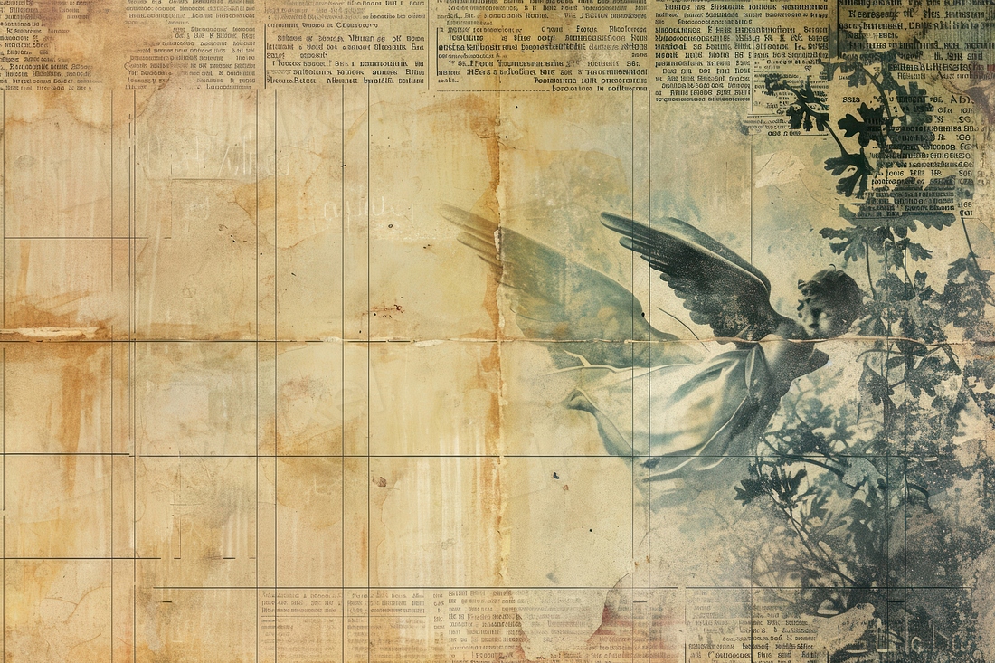 Bible angel border backgrounds paper | Free Photo Illustration - rawpixel