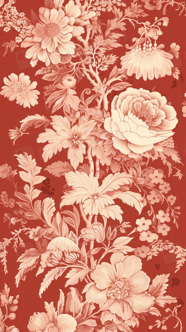 Toile wallpaper flowers pattern plant | Premium Photo Illustration ...
