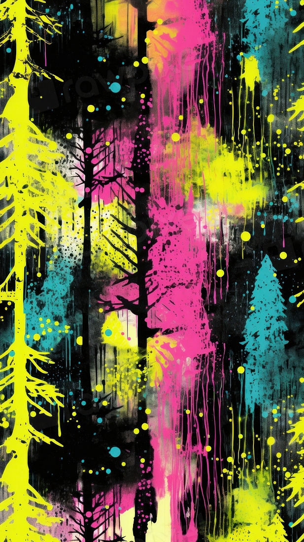 Forest pattern backgrounds abstract painting. | Premium Photo ...