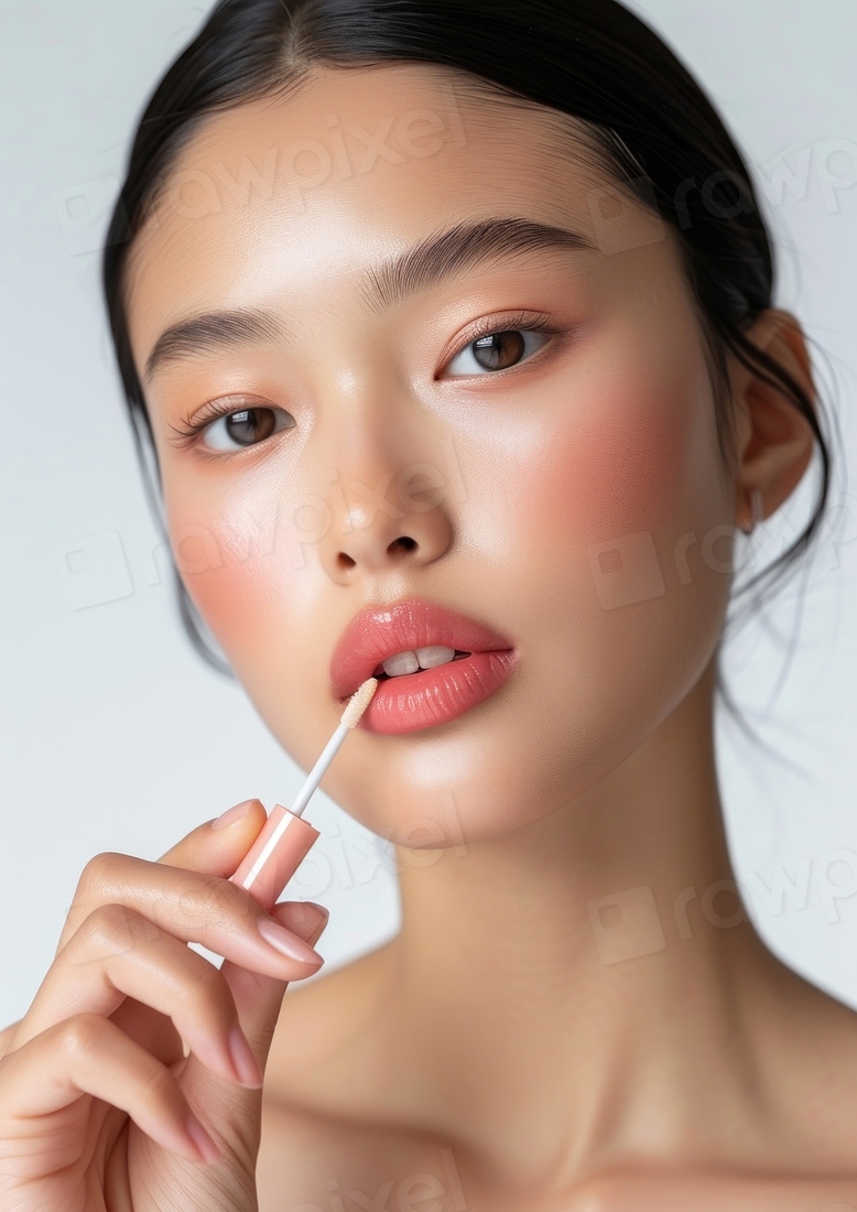 Woman holding lip bla cosmetics | Free Photo - rawpixel