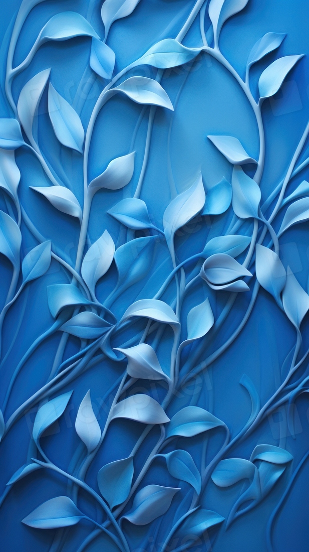 Vine bas relief pattern blue | Premium Photo - rawpixel
