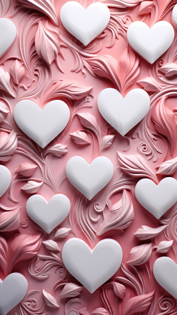 Heart bas relief pattern backgrounds | Free Photo - rawpixel
