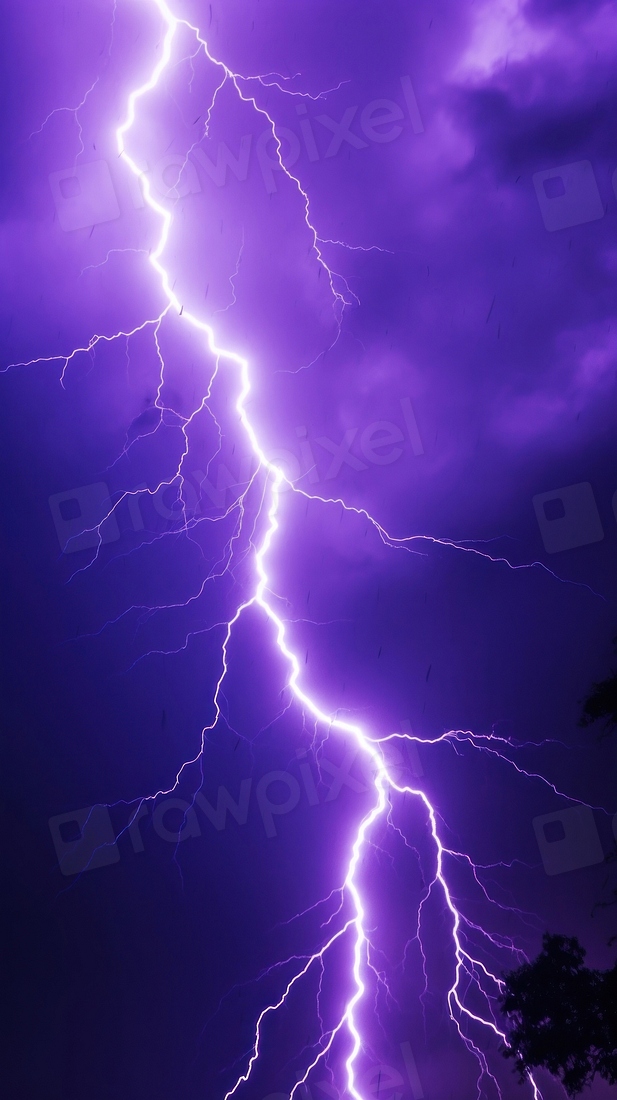 Purple lightning thunderstorm outdoors nature. | Premium Photo - rawpixel