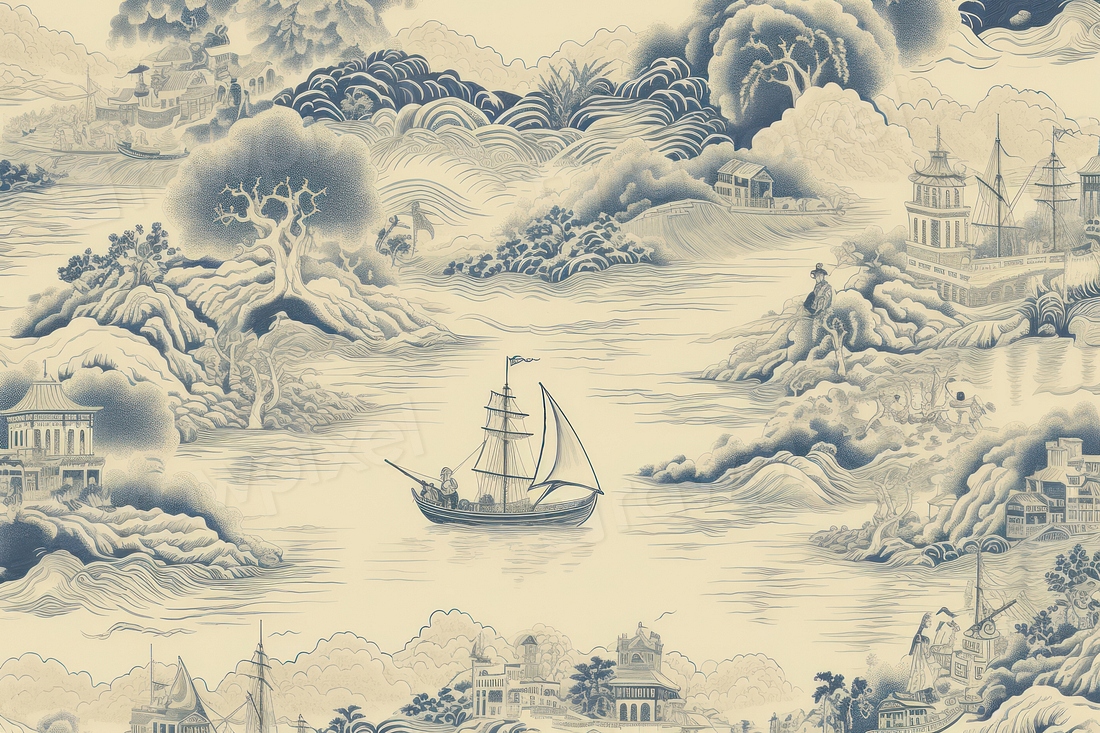 Ocean and wave wallpaper drawing | Premium Photo Illustration - rawpixel