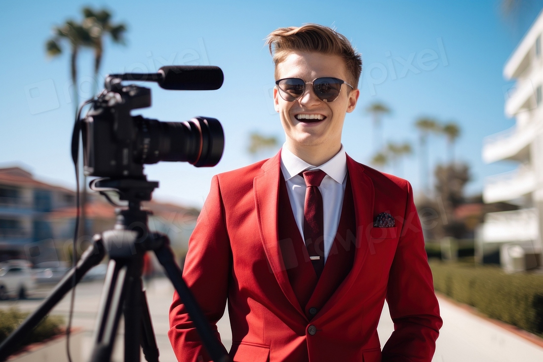Influencer microphone filming camera | Free Photo - rawpixel