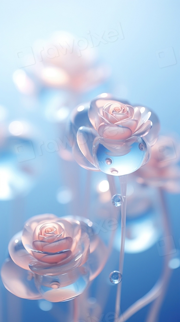 Bubbles merging rose flower plant. | Premium Photo Illustration - rawpixel