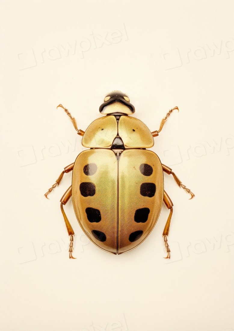 Real Pressed golden ladybug animal | Free Photo - rawpixel