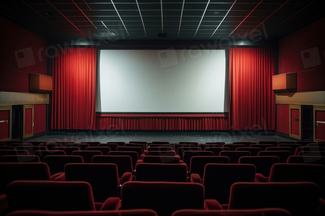 Movie theater 1950s-1970s auditorium screen | Free Photo - rawpixel