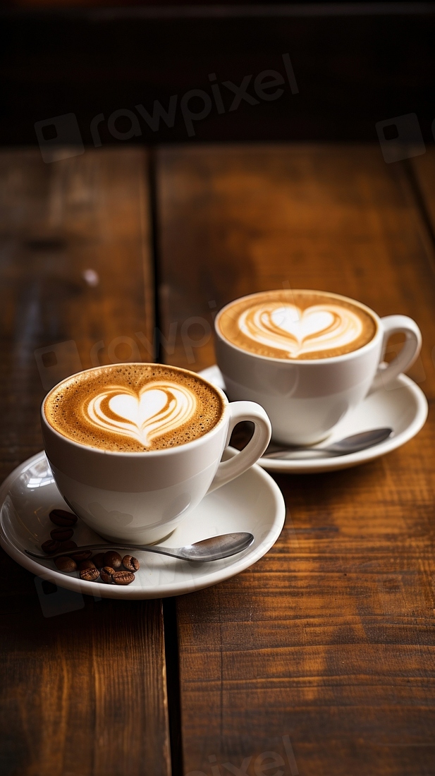 Two coffee cups placed close | Free Photo - rawpixel