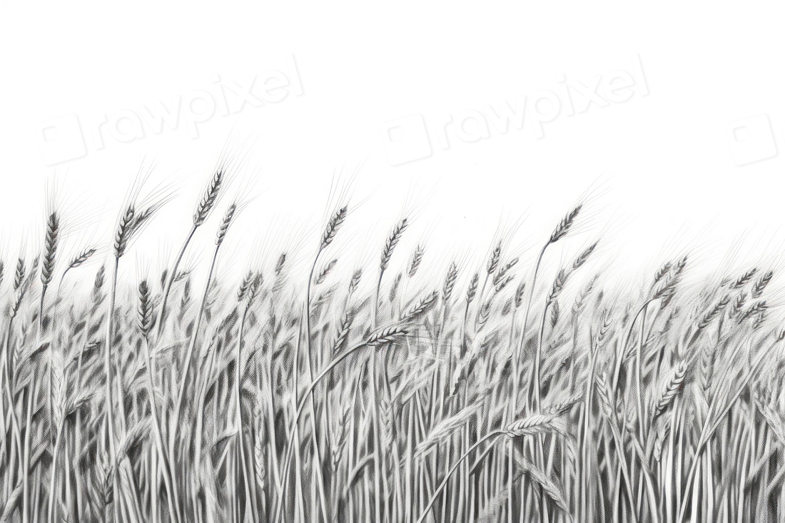 Border graphic wheat fields drawing | Premium Photo Illustration - rawpixel